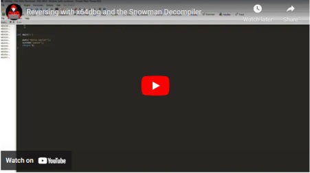 X64dbg /Snowman Decompiler – ThreatBlogger